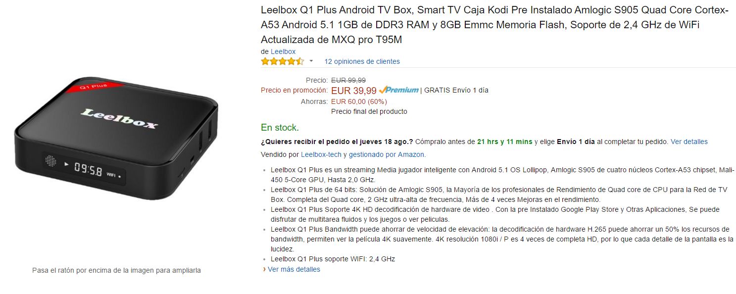 Análisis Mediacenter Leelbox Q1 Plus con SoC Amlogic S905GadgetoAdicto
