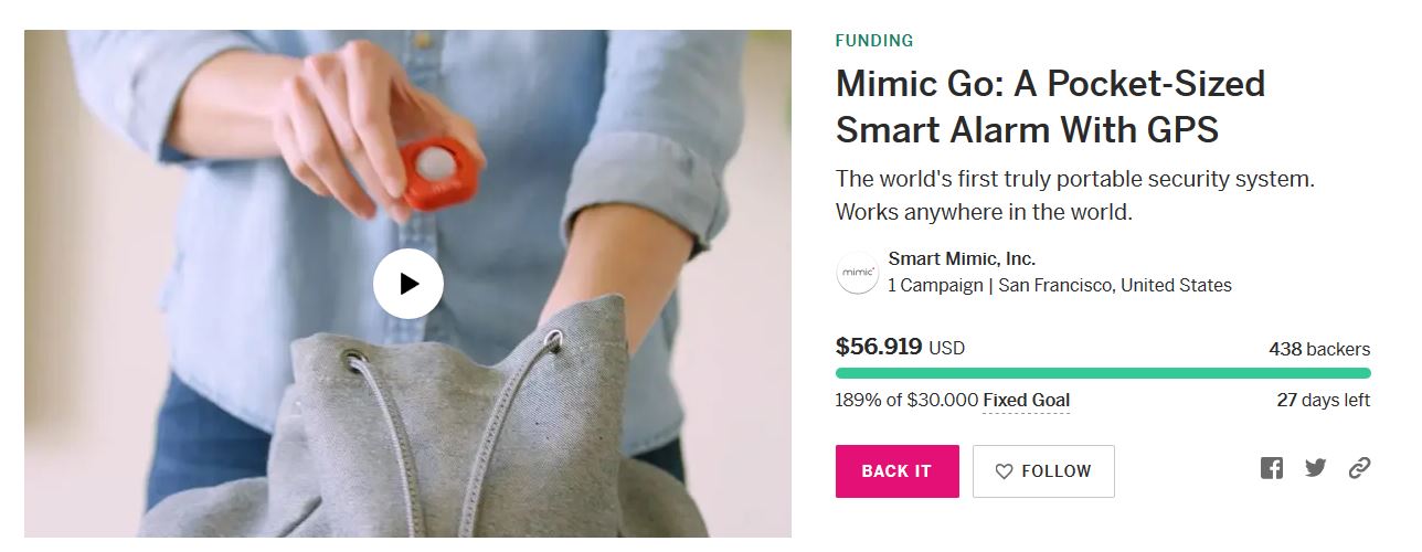 Mimic GO, Alarma de bolsillo con gps integradoGadgetoAdicto